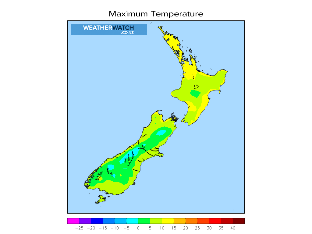 Minimum Temperature | Temperature Maps | WeatherWatch - New Zealand's ...
