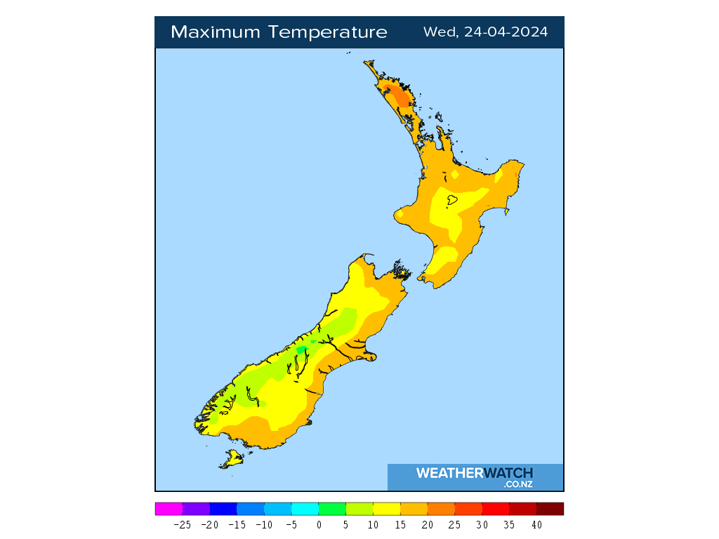 Minimum Temperature | Temperature Maps | WeatherWatch - New Zealand's ...